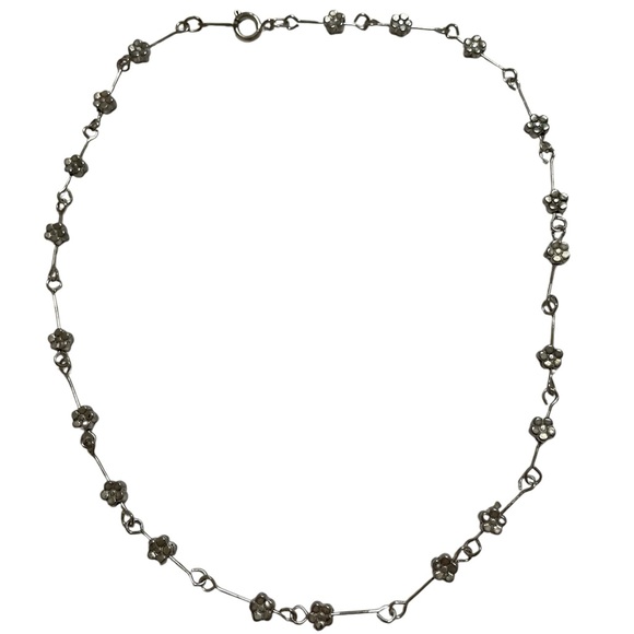 Source Unknown | Jewelry | Dainty Silver Floating 3d Flowers On ...